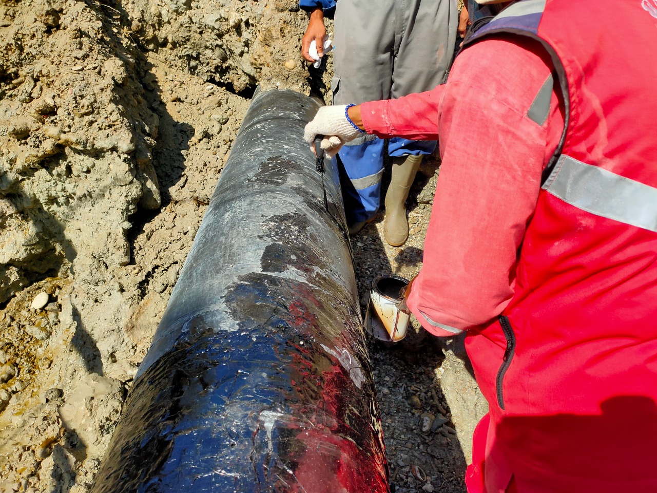 Repair 3LPE coating for pipeline | Gallery | TAM VICTORY CEMERLANG ...