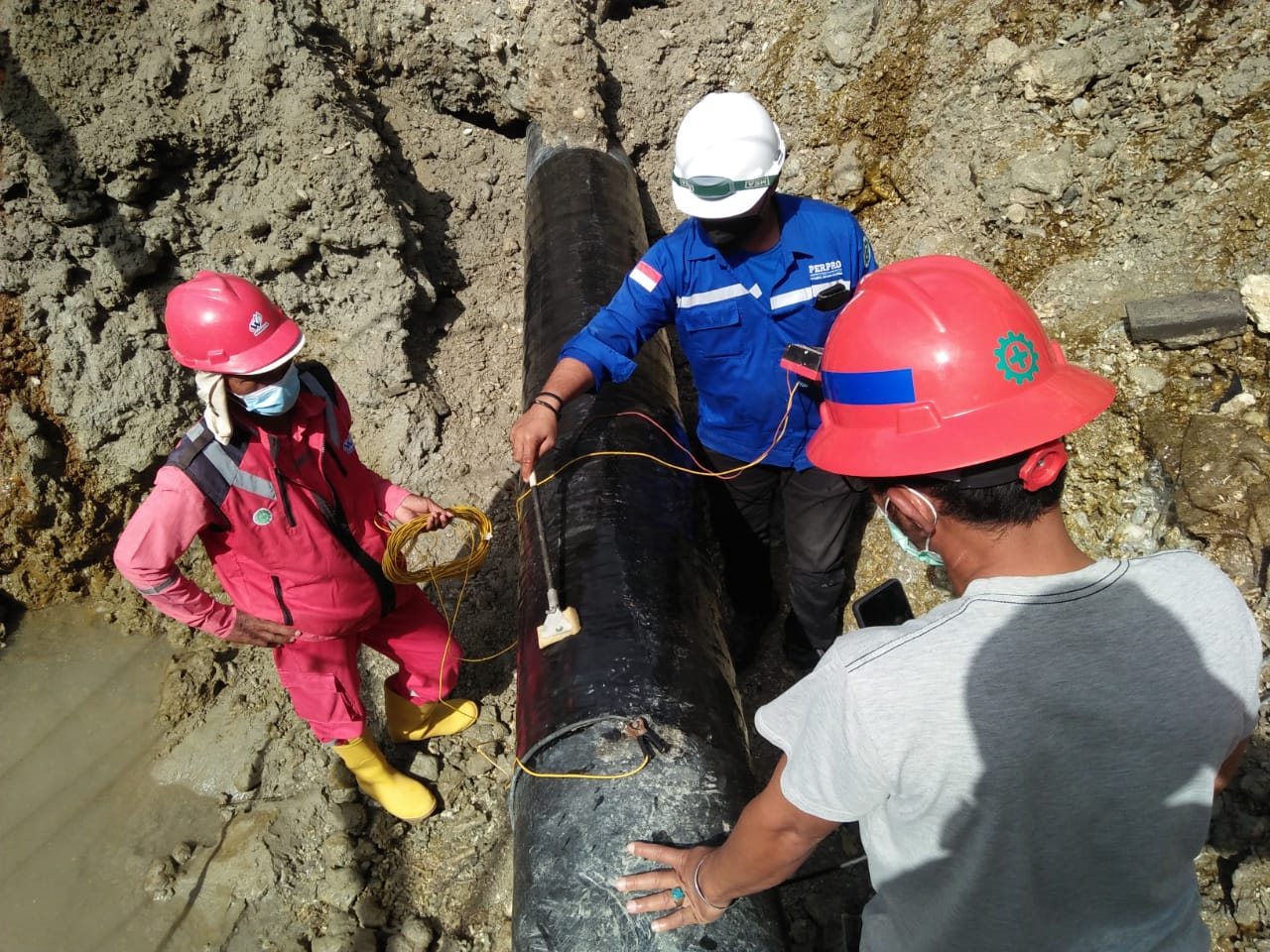 Repair 3LPE coating for pipeline | Gallery | TAM VICTORY CEMERLANG ...